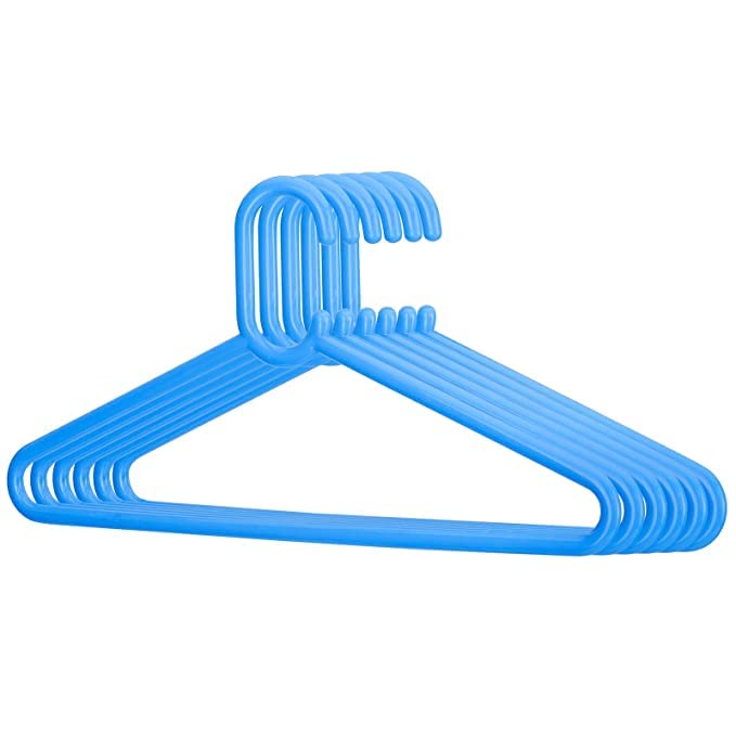 SIDDFEEL Plastic Cloth Hanger Set of 6 Pcs Plastic Dress Pack of 6 Hangers For Dress